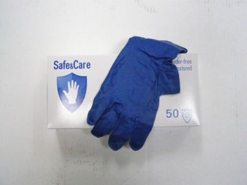 Перчатки смотровые нест сверхпрочные латекс синие High Risk Safe&Care ...
